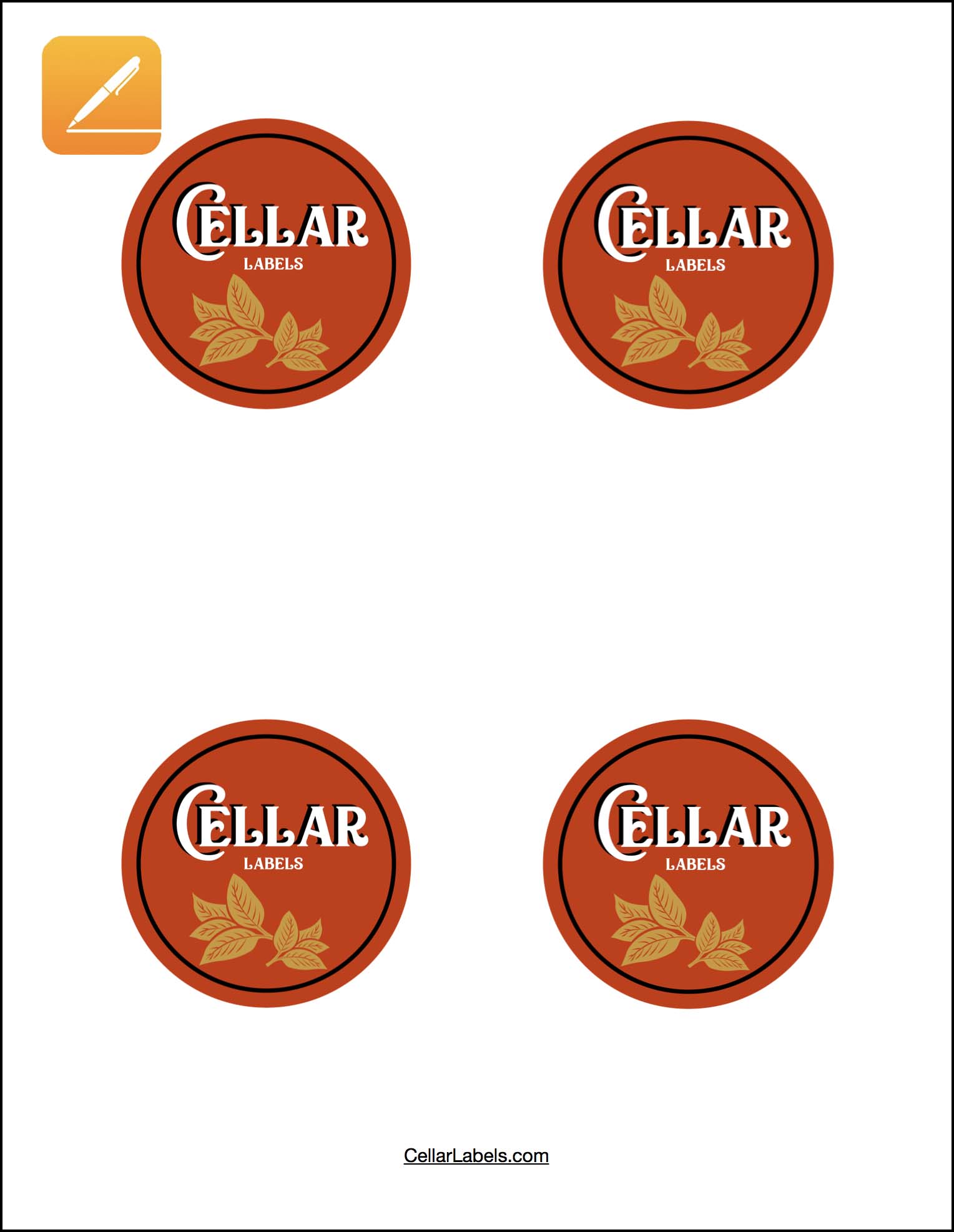 Label Template For Pages